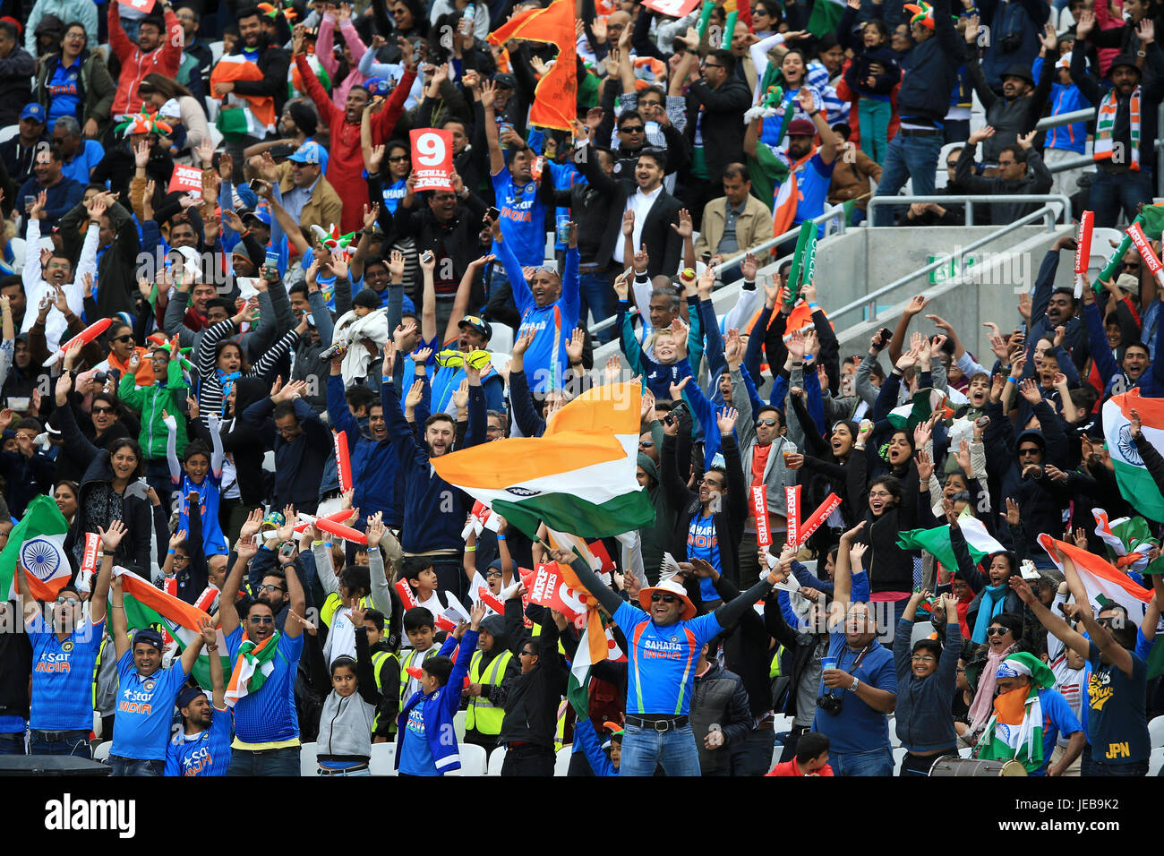 Fans of India in the stands Stock Photo - Alamy