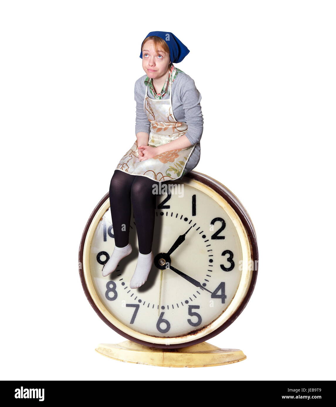 Girl clock dark hi-res stock photography and images - Alamy