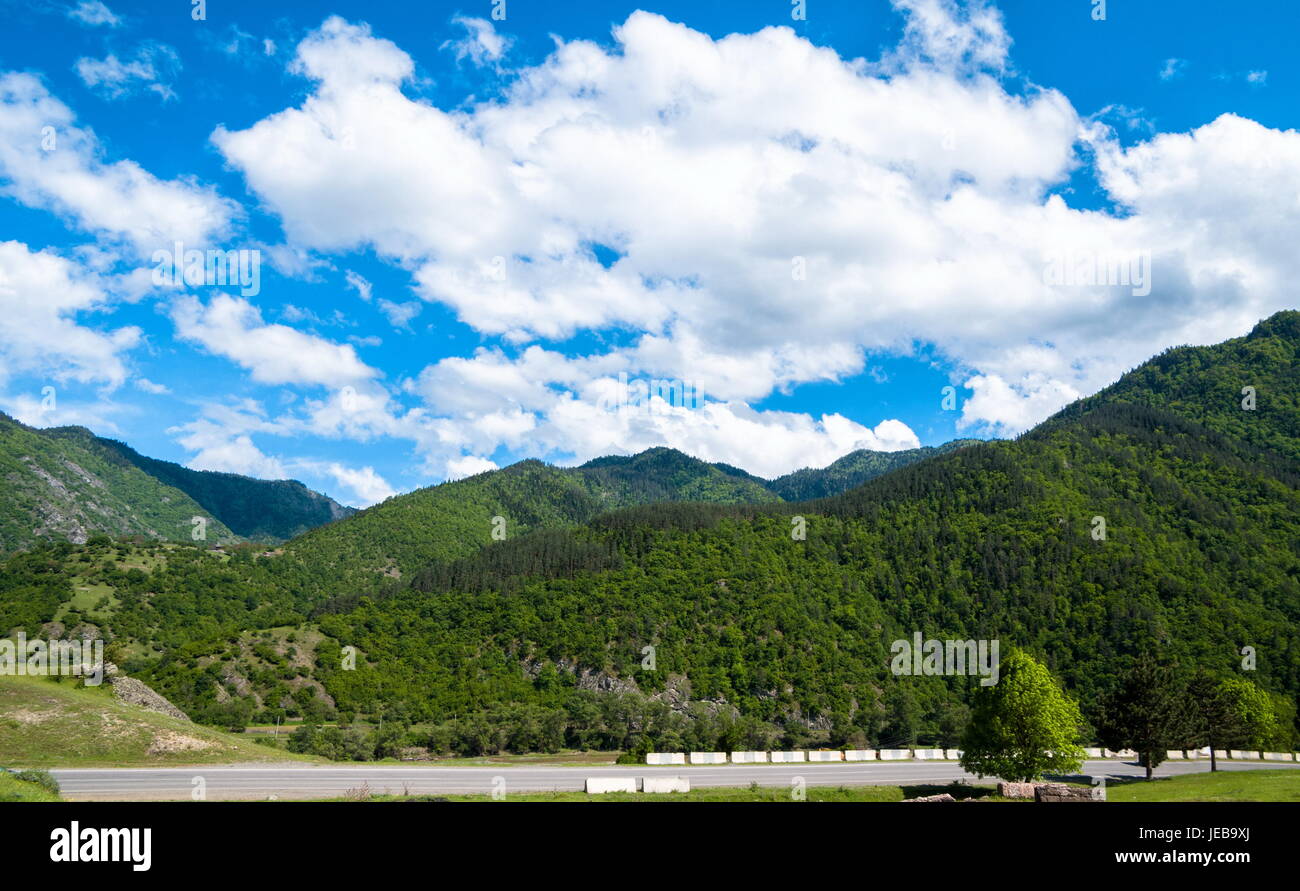 Beautiful Georgian landscape in summer. Georgia, Caucasus Stock Photo ...