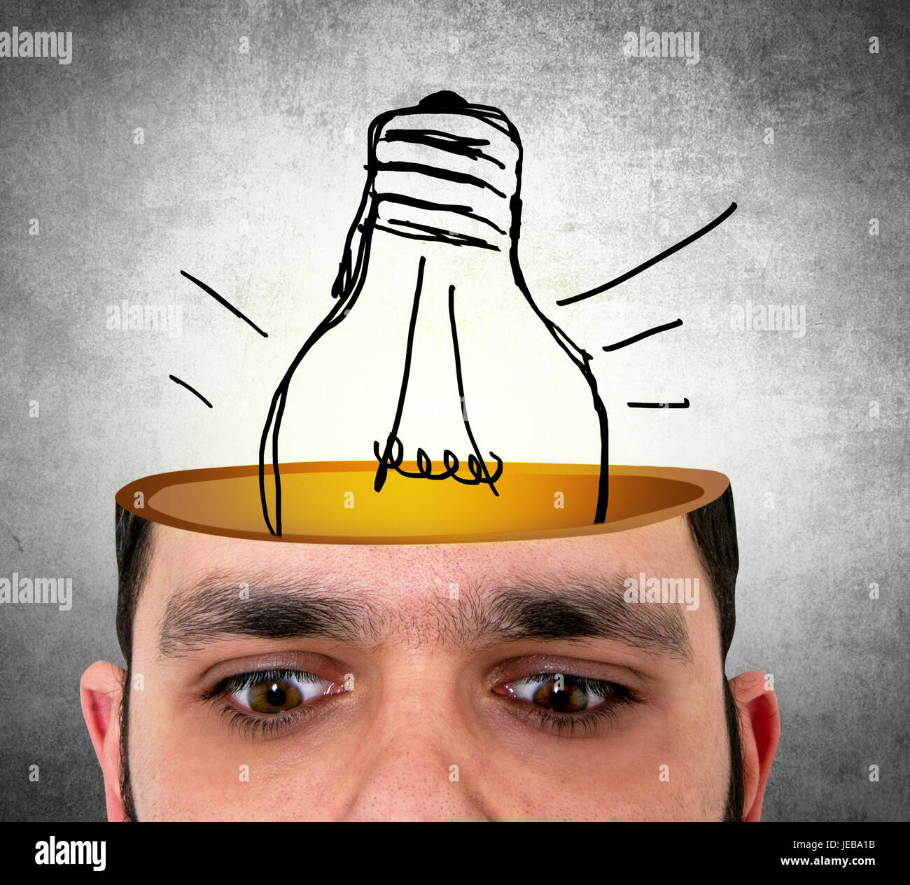 Open mind concept man hi-res stock photography and images - Alamy