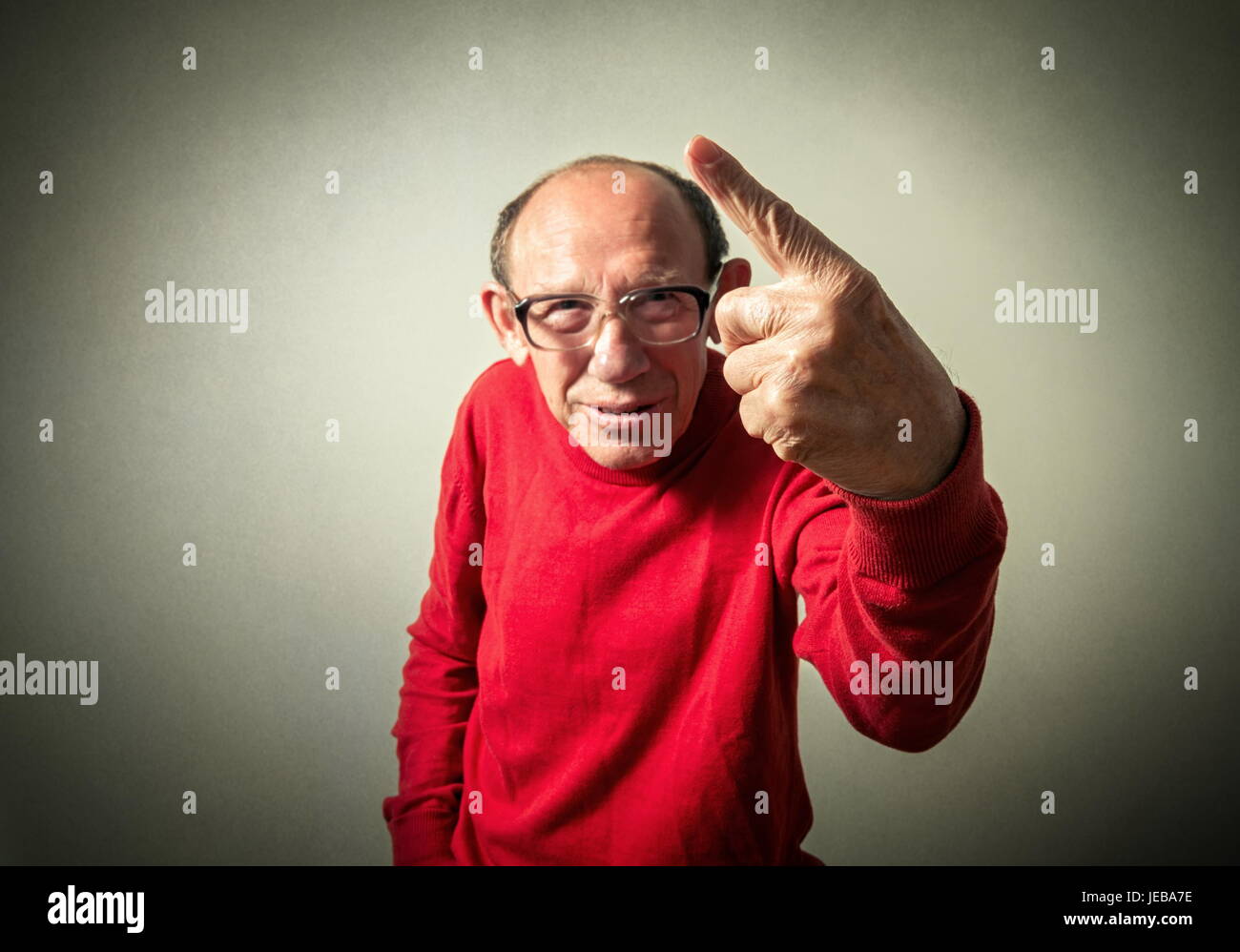 portrait of the funny senior man Stock Photo - Alamy
