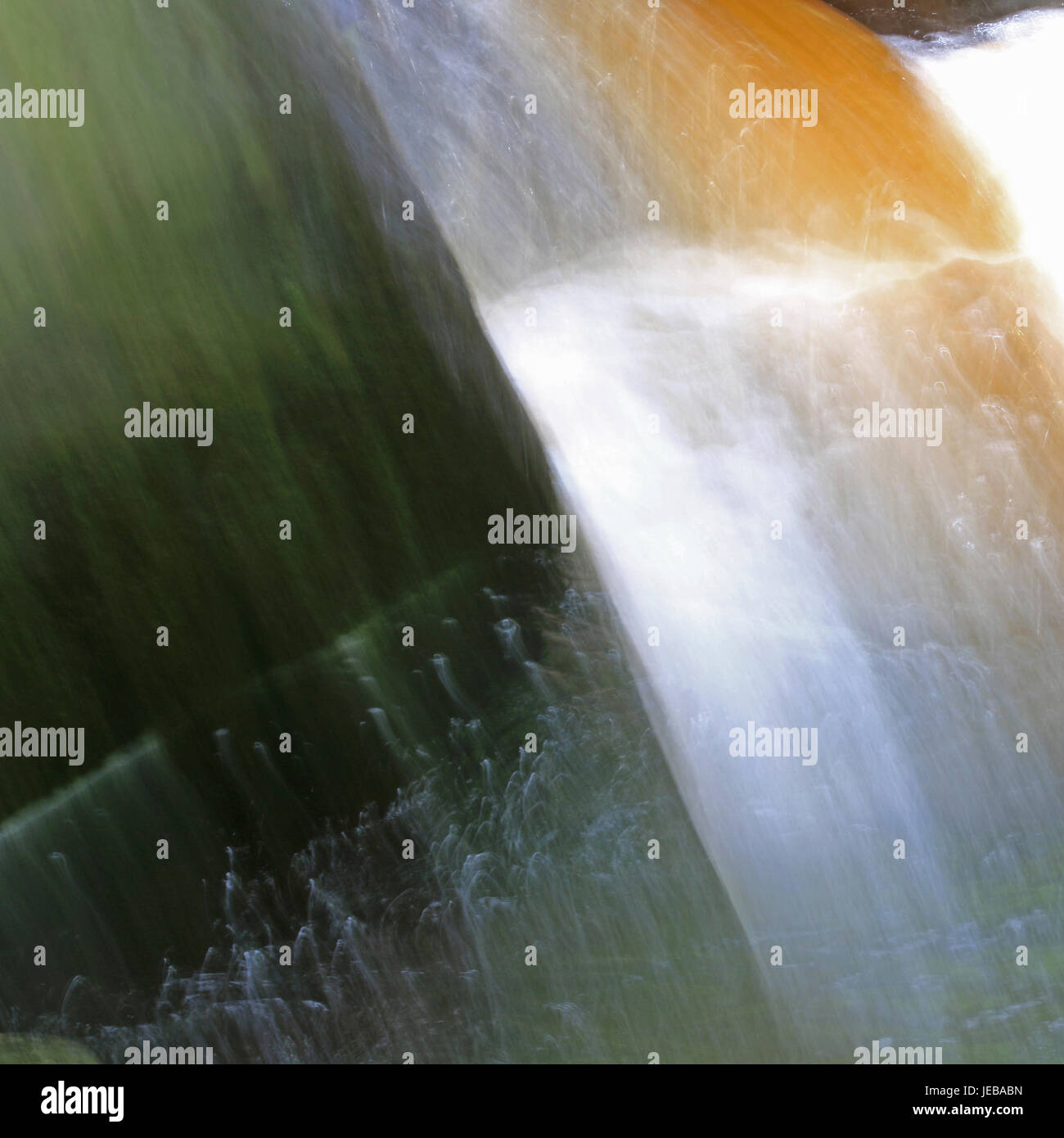 ICM intentional camera movement, rushing water in a moorland stream ...