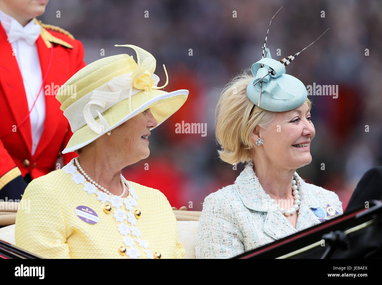 Delia Wingfield Digby (left) and Rachel Hood during day four of Royal ...