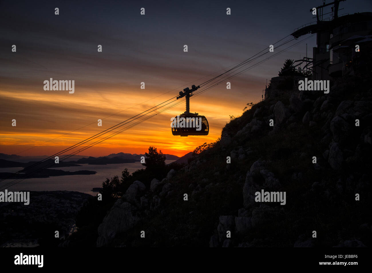 The Dubrovnik Cable Car decends Mount Srd and gives tourists an amazing ...