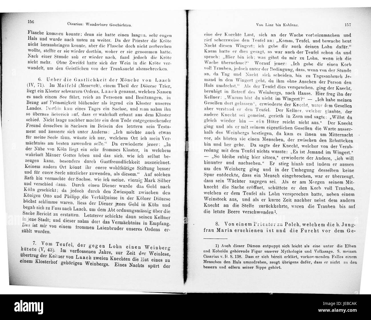 A reference to 'De Dialogus miraculorum' by Kaufmann, a historical work likely focused on ...