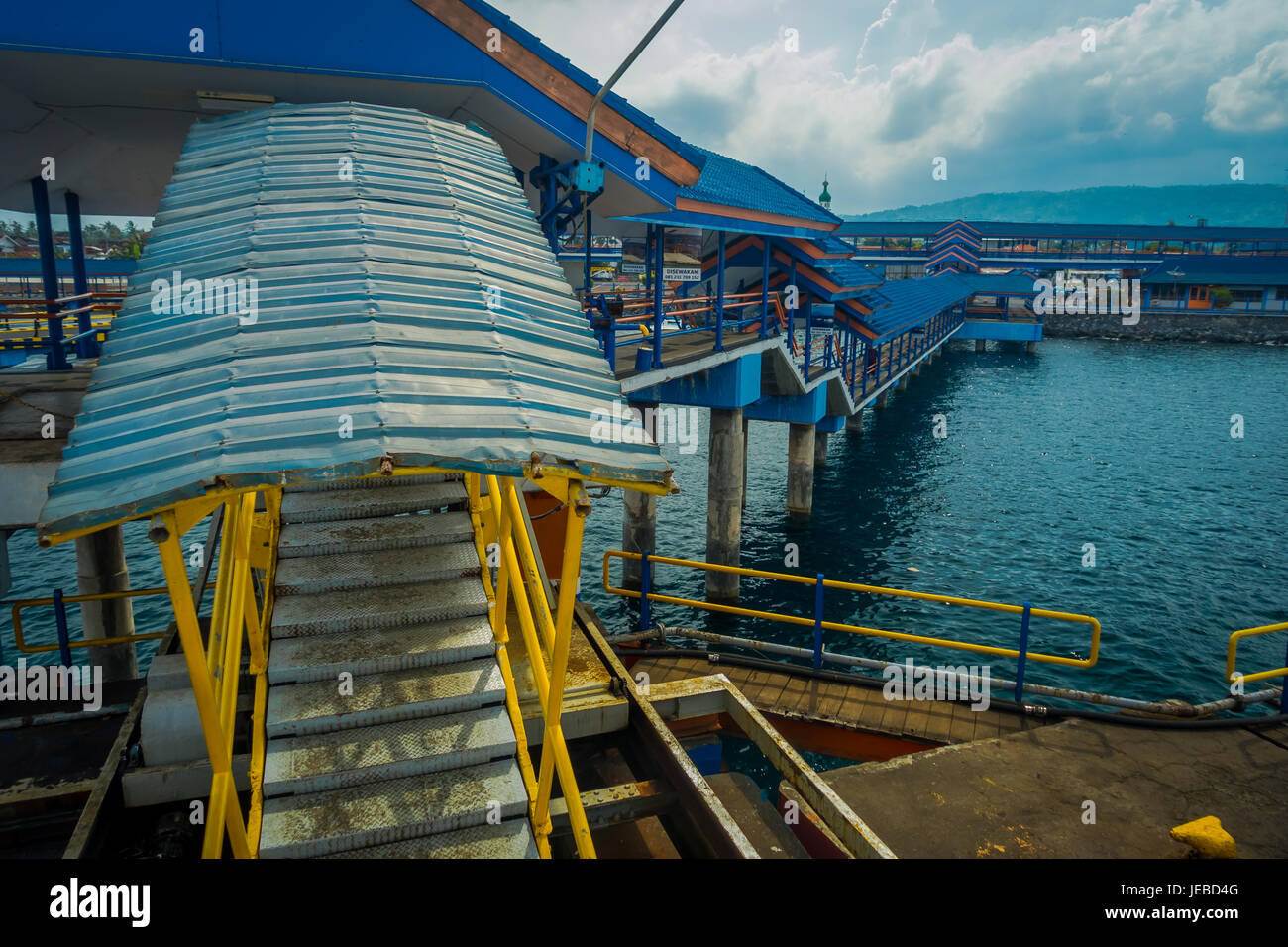 Port of Banyuwangi Gilimanuk located in Ubud in Indonesia Stock Photo ...