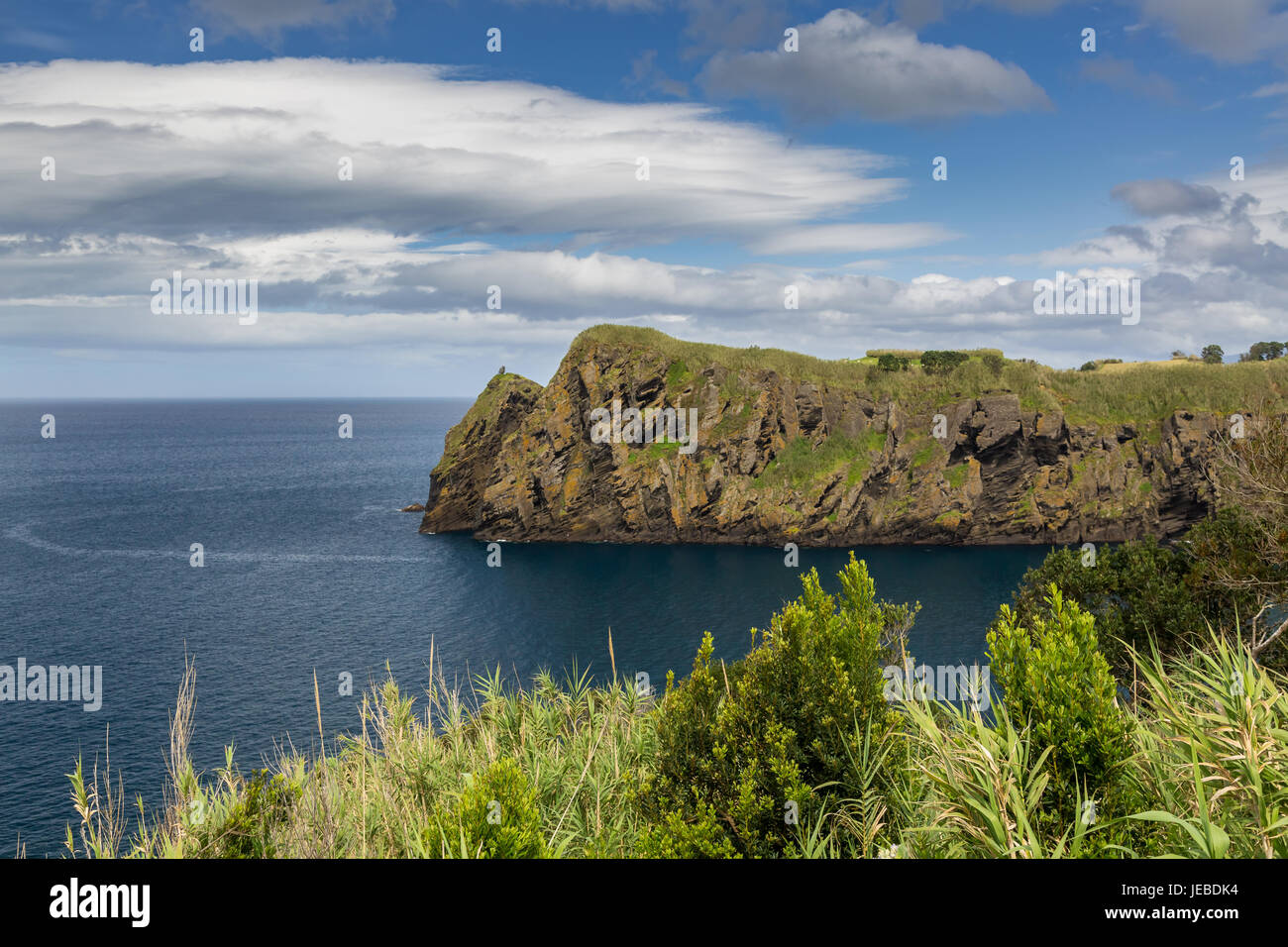 North Coast at Capelas on Sao Miguel Island, Azores archipelago in the ...