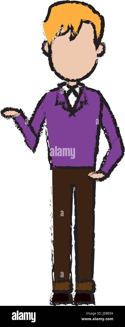 standing man character male cartoon pose image Stock Vector Image & Art ...