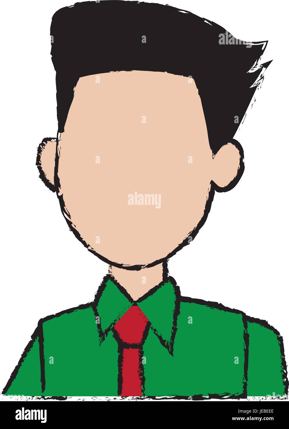 profile man character business employee cartoon Stock Vector Image ...