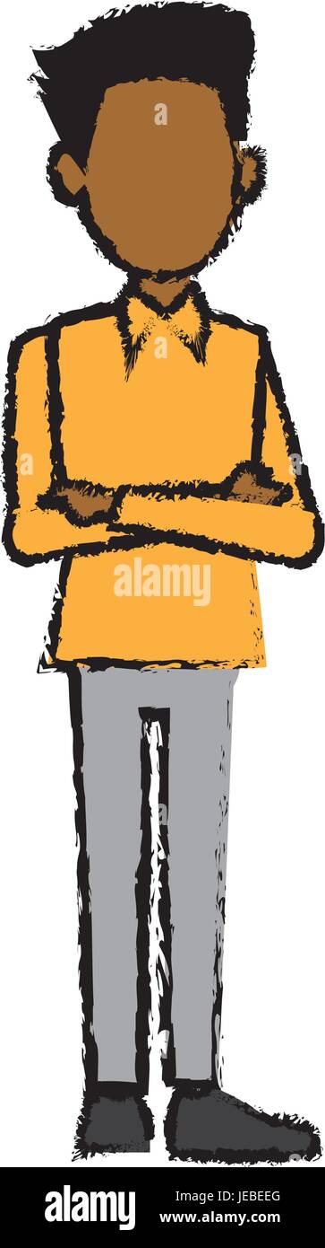 standing man character male cartoon pose image Stock Vector Image & Art ...