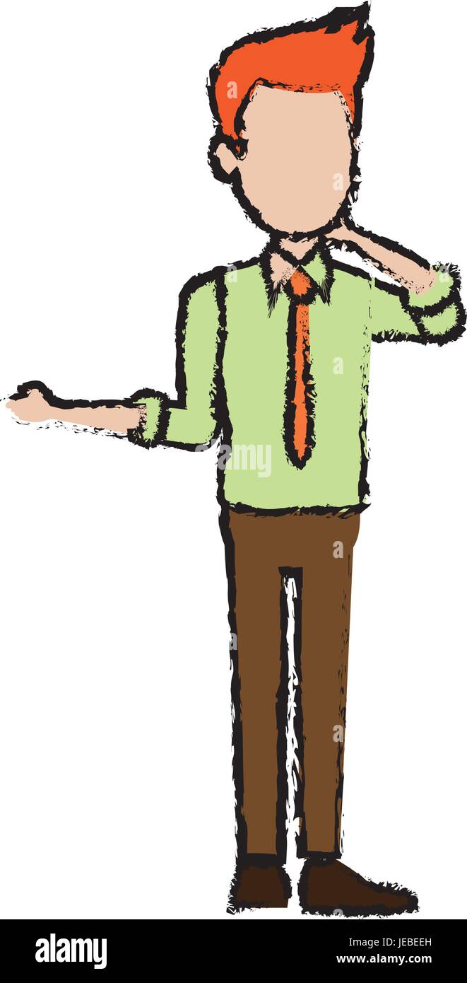 standing man character male cartoon pose image Stock Vector Image & Art ...