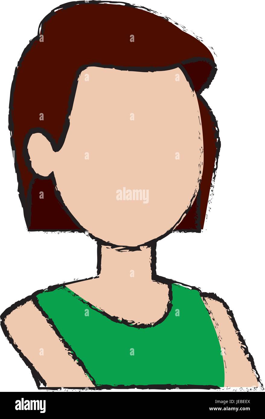 portrait woman female cartoon image Stock Vector Image & Art - Alamy