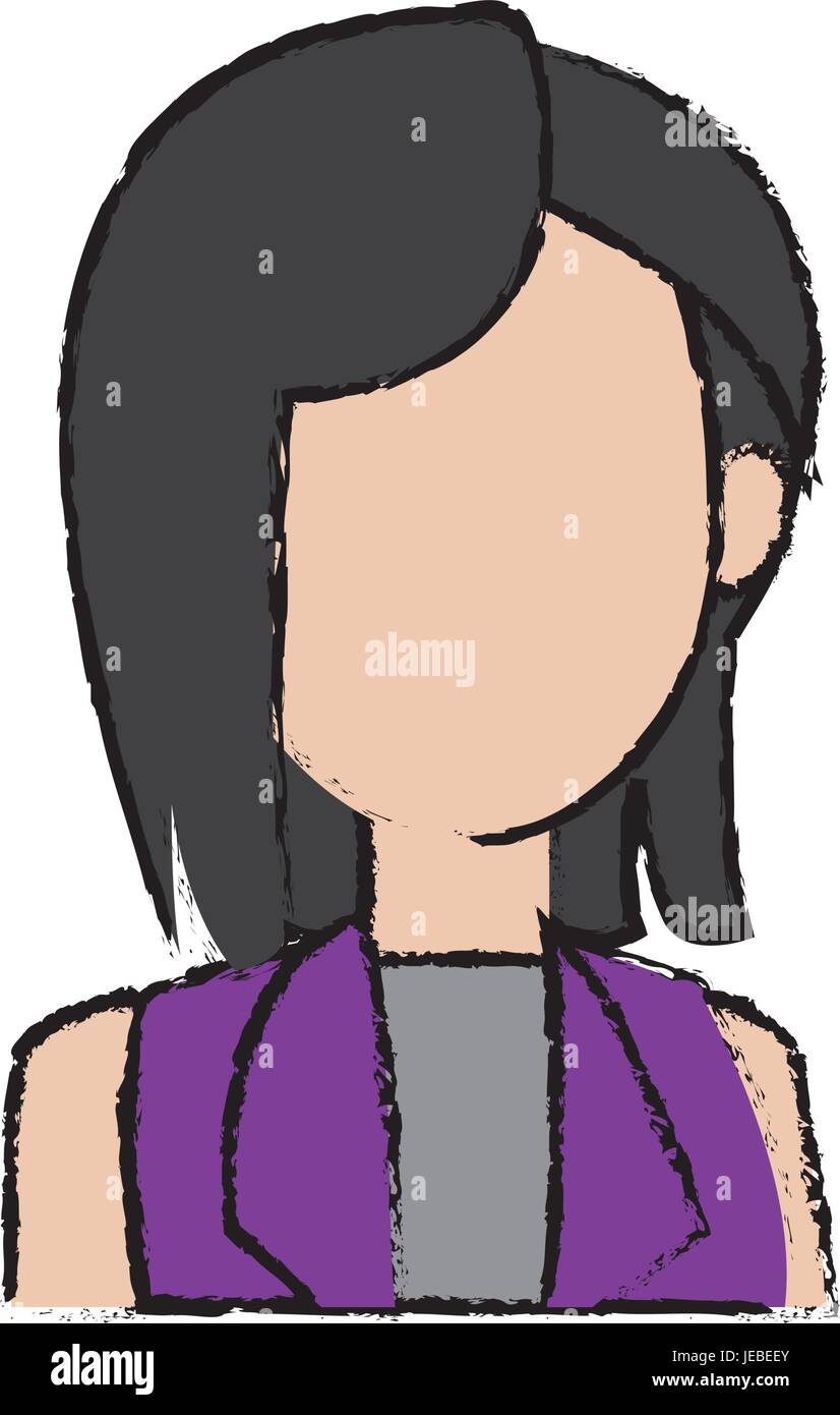 portrait woman female cartoon image Stock Vector Image & Art - Alamy