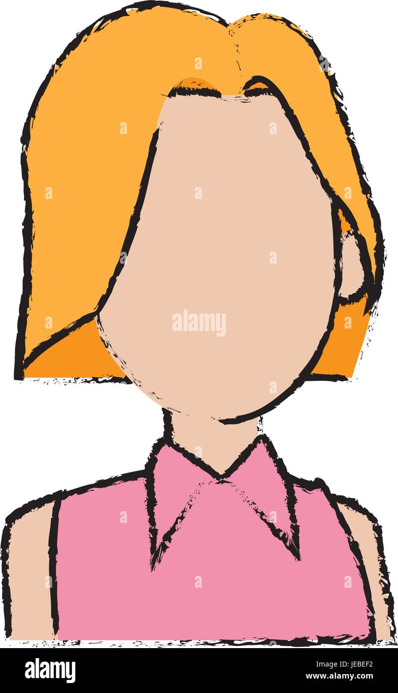 portrait woman female cartoon image Stock Vector Image & Art - Alamy