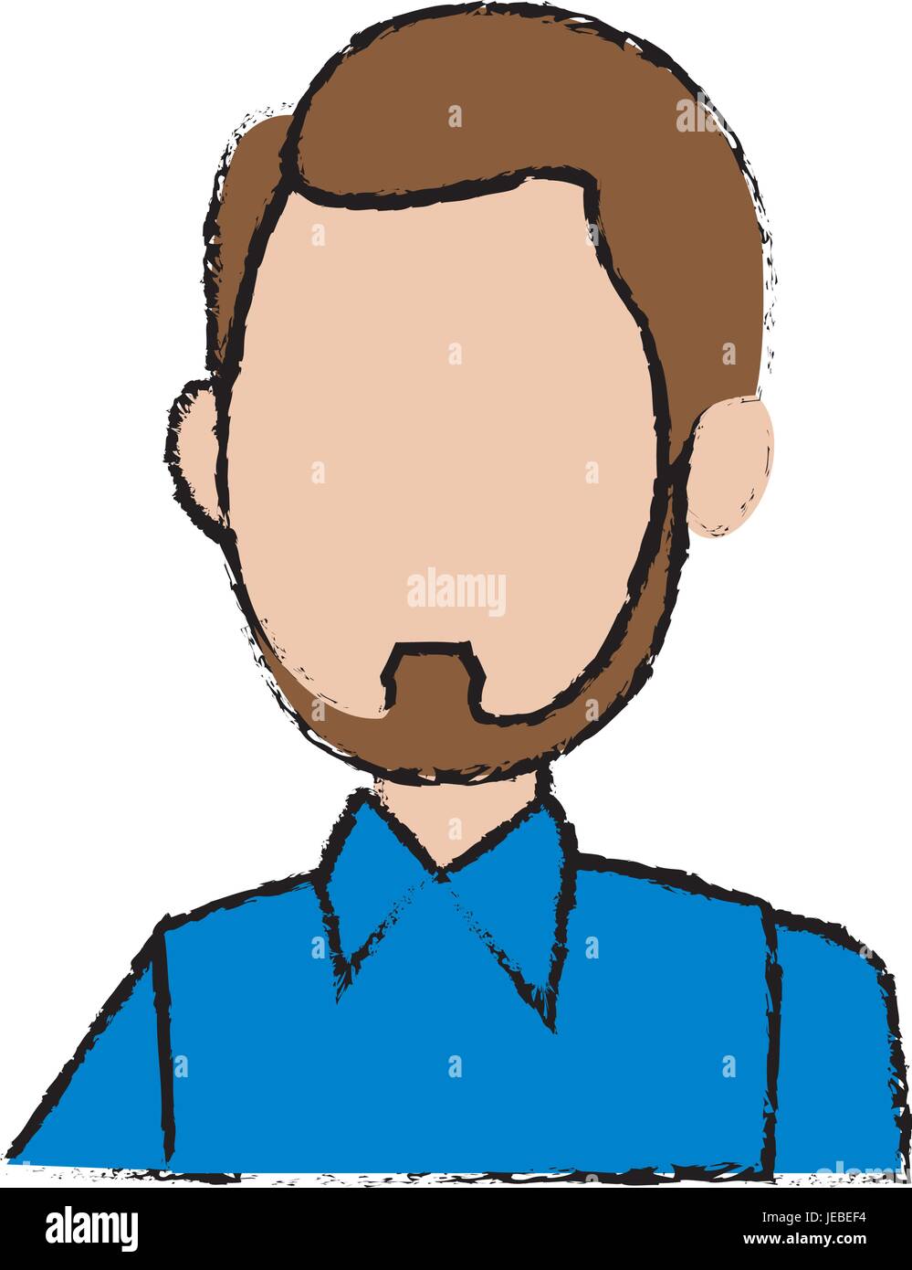 profile man character business employee cartoon Stock Vector Image ...