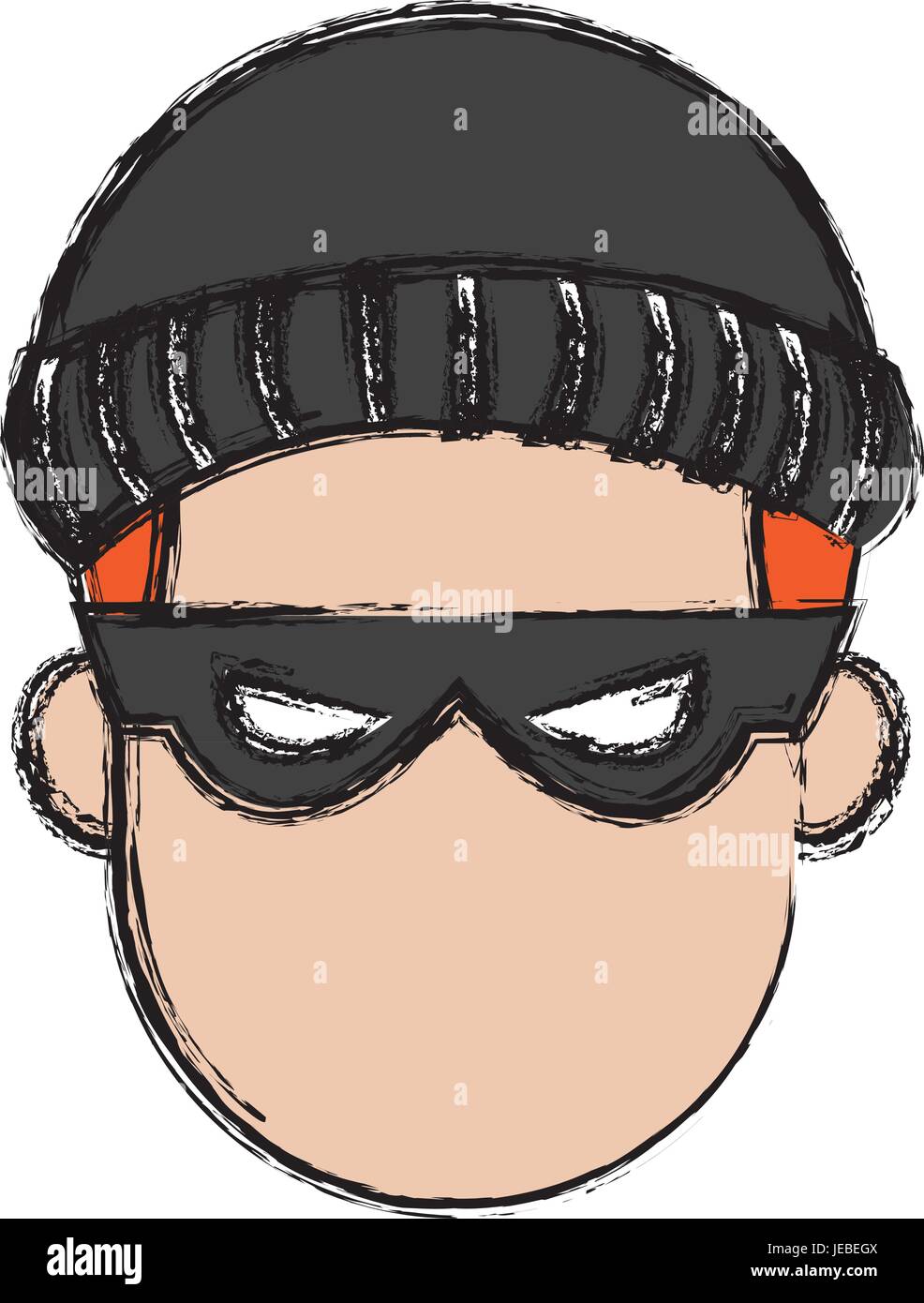 hacker character portrait thief technology image Stock Vector Image ...