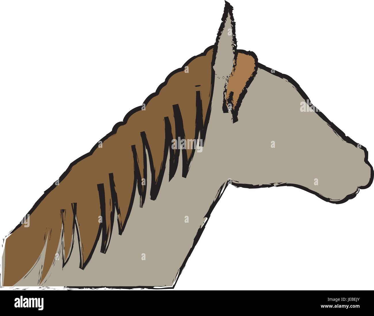 Sorrel horse with white legs vector. Flat design. Domestic animal ...