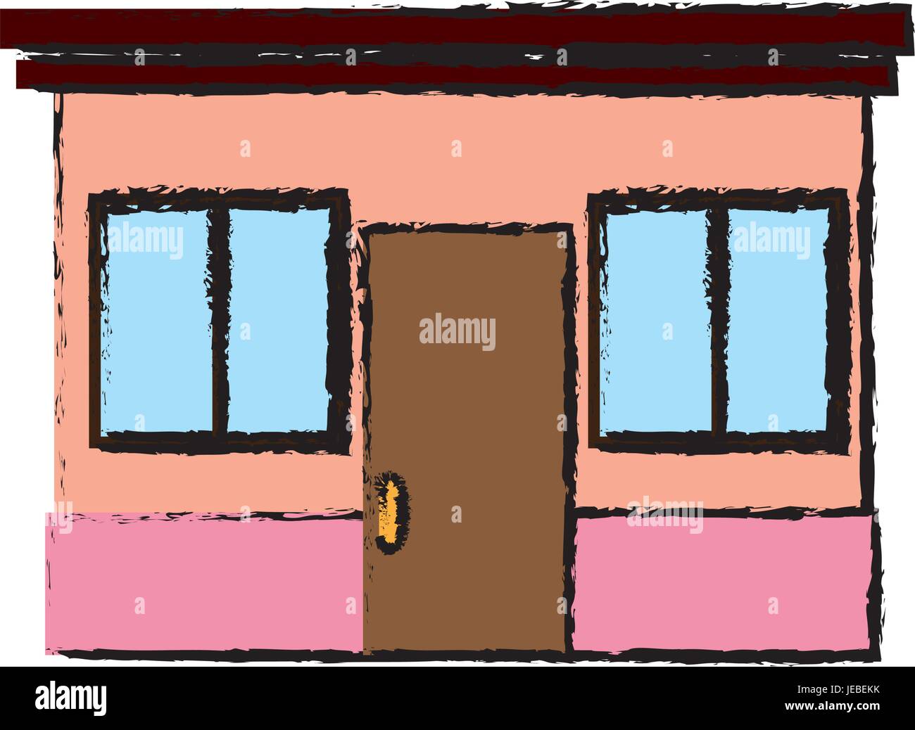drawing facade door windows glass exterior Stock Vector Image & Art - Alamy