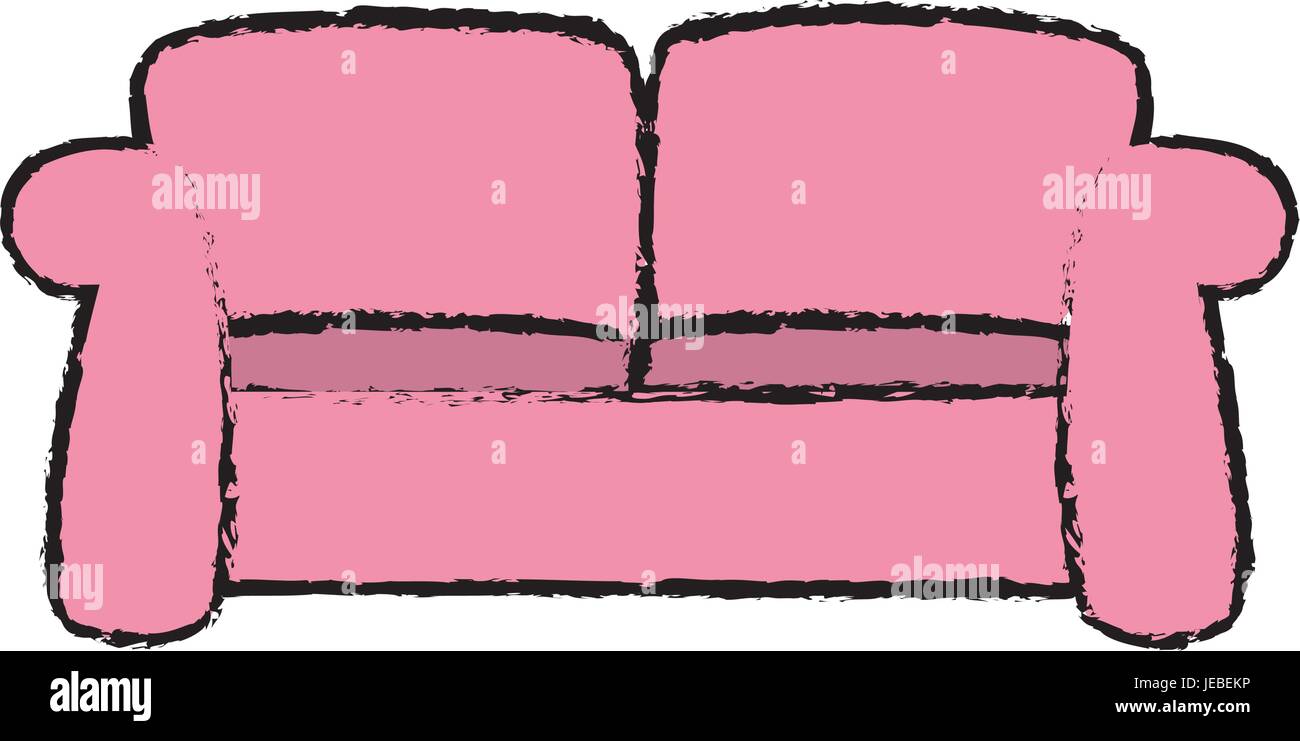 pink sofa furniture comfort seat Stock Vector Image & Art - Alamy