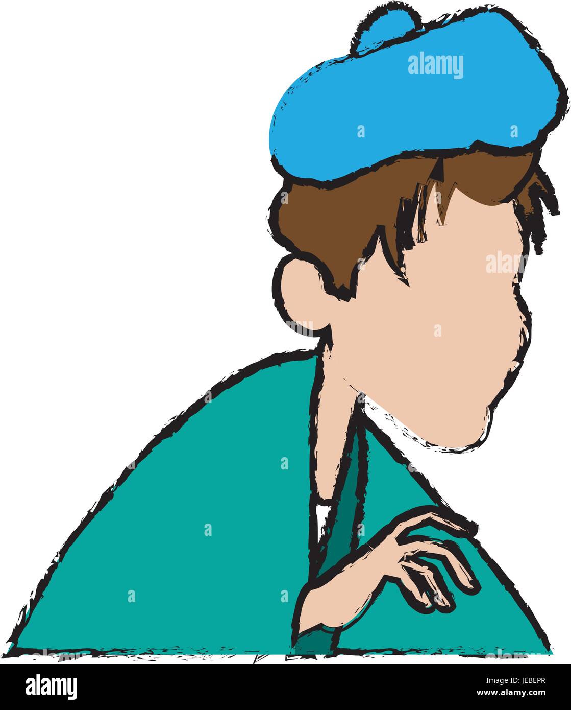 sick man unhappy character healthcare cartoon Stock Vector Image & Art ...