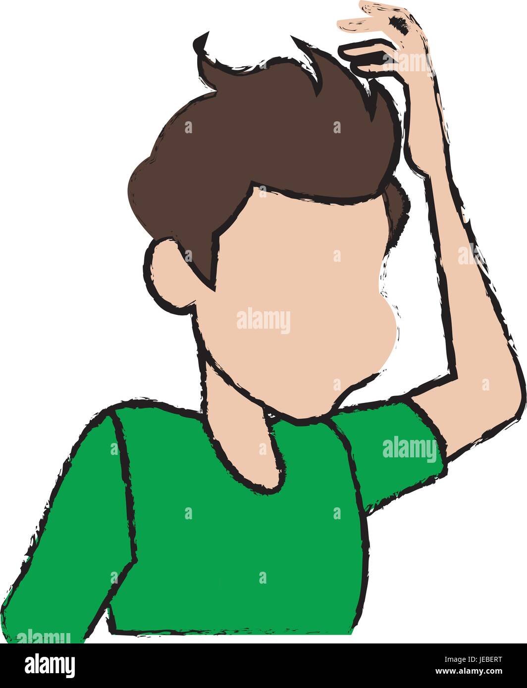 sick man unhappy character healthcare cartoon Stock Vector Image & Art ...