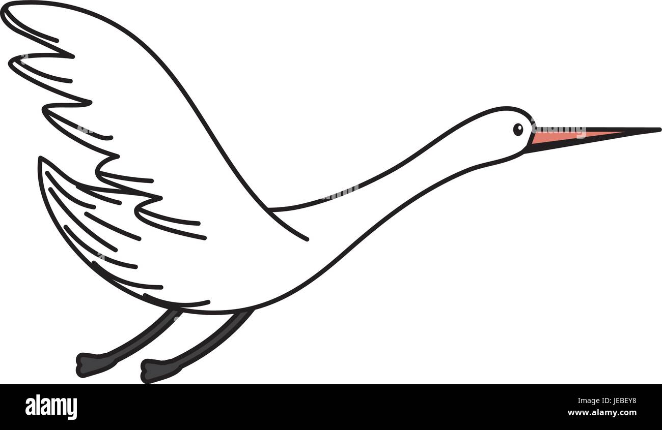 beauty stork animal with wings Stock Vector Image & Art - Alamy