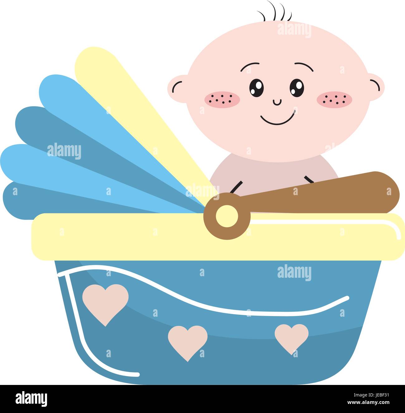 security seat with baby child inside Stock Vector Image & Art - Alamy