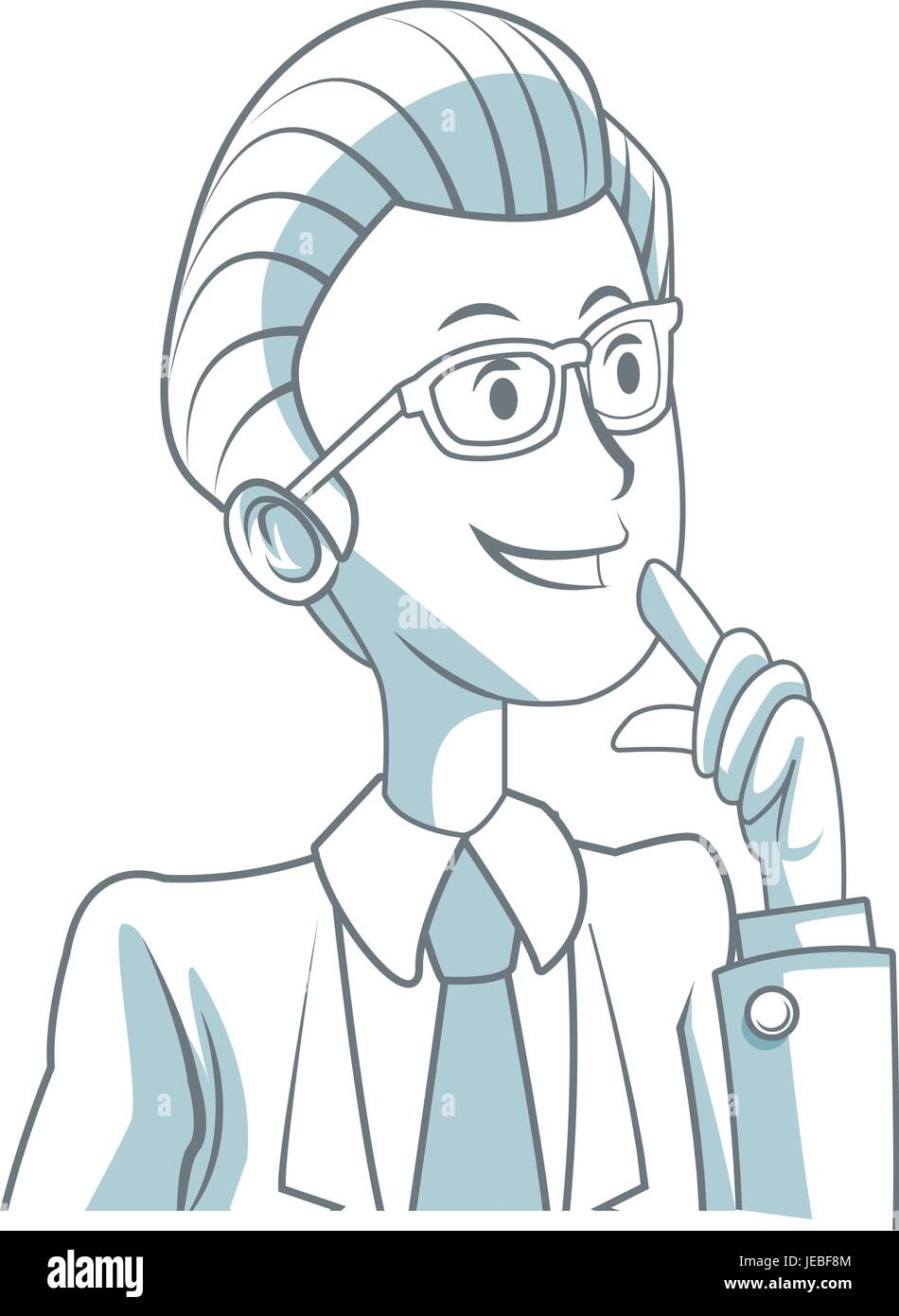 portrait male business man cartoon work people Stock Vector Image & Art ...