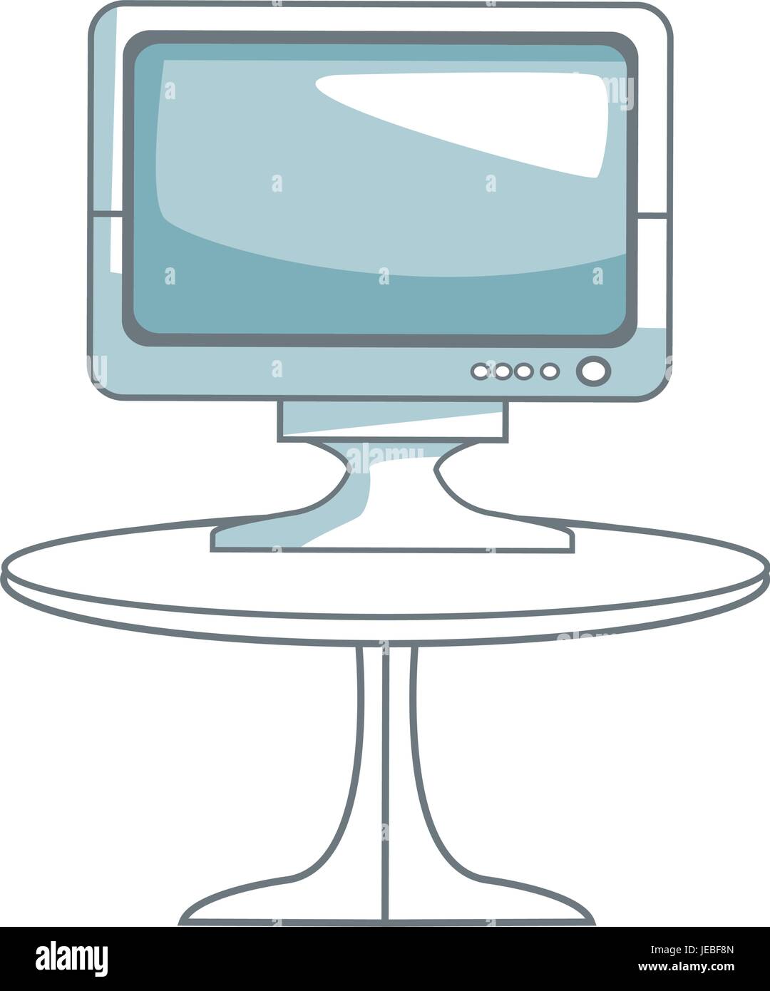 tv table technology entertainment screen device Stock Vector Image ...
