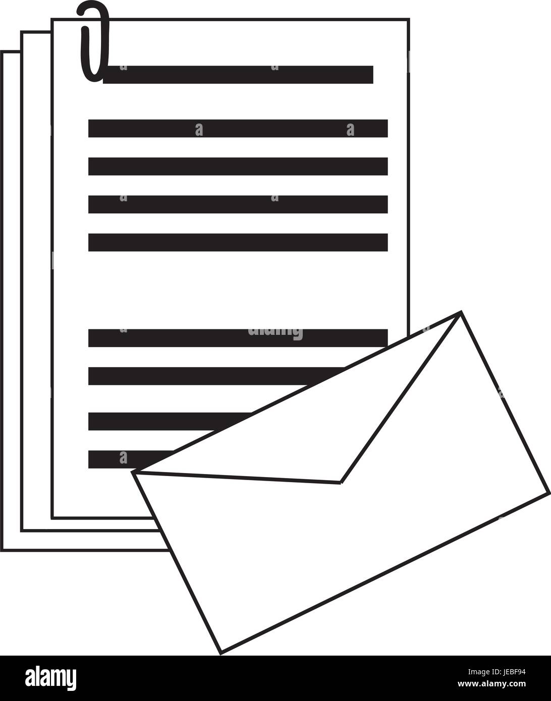 envelope document paper files office supplies elements Stock Vector ...