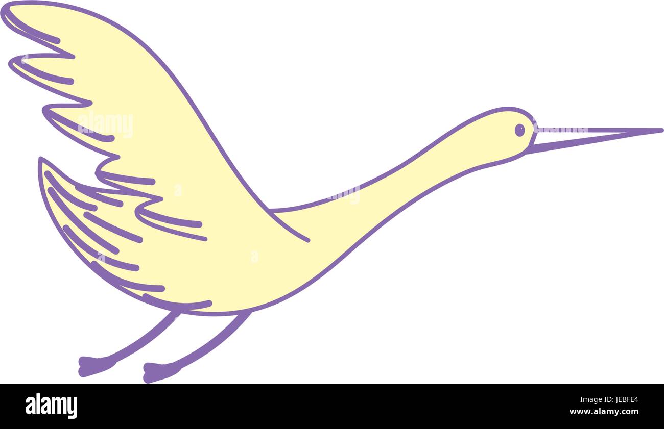 beauty stork animal with wings Stock Vector Image & Art - Alamy