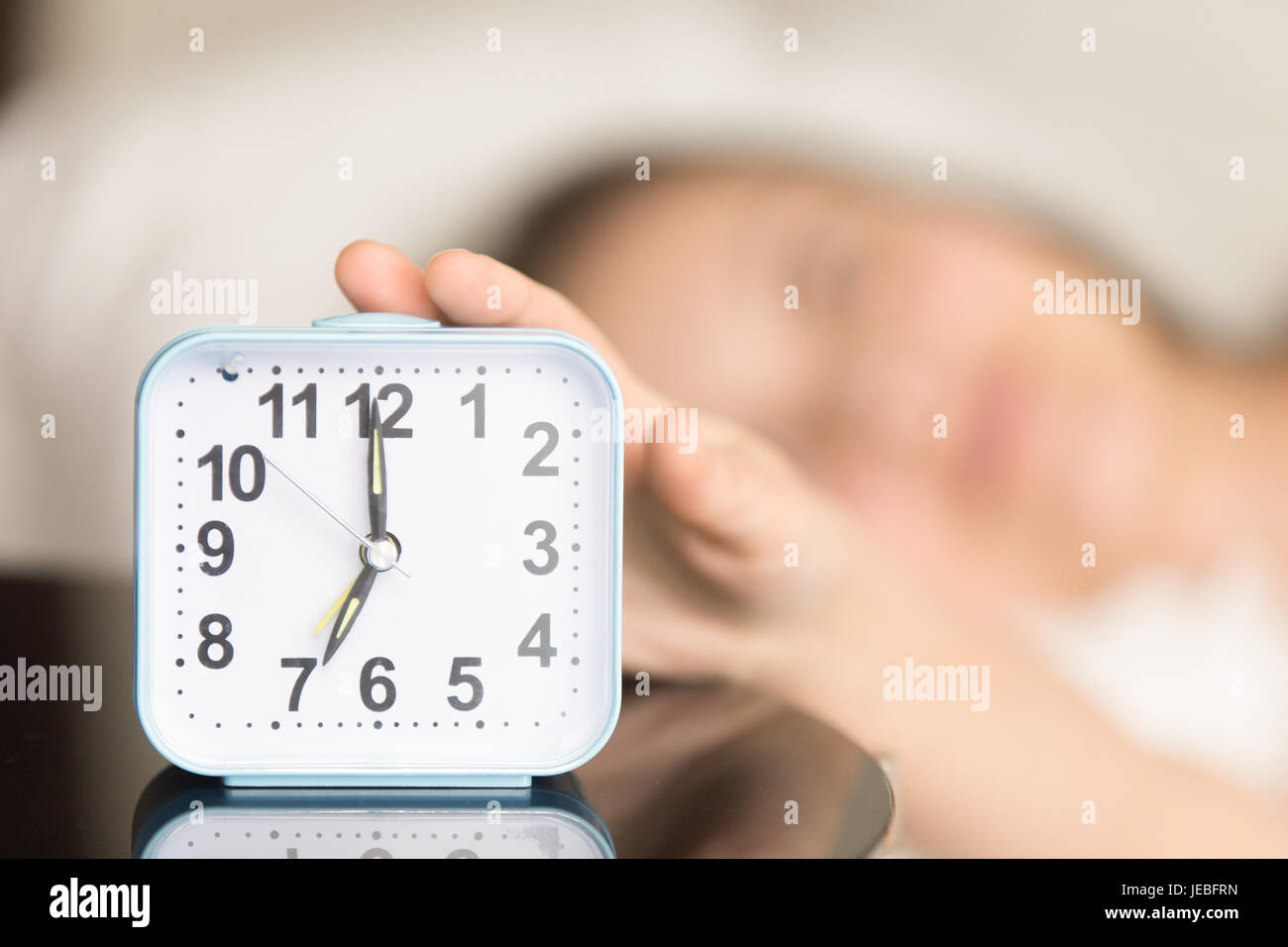 Waking up for work in morning concept Stock Photo - Alamy