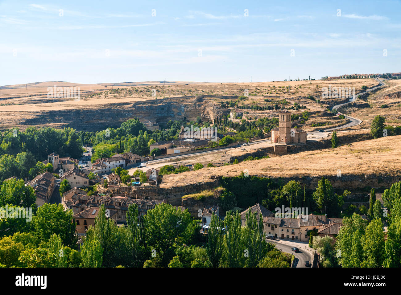 Segovia (Castilla y Leon, Spain): landscape from the Alcazar at summer ...