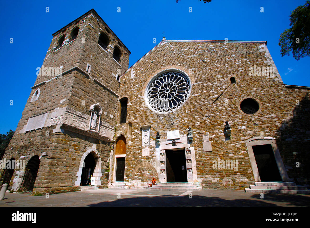 Italy Friuli Trieste Church of St Giusto facade Stock Photo - Alamy