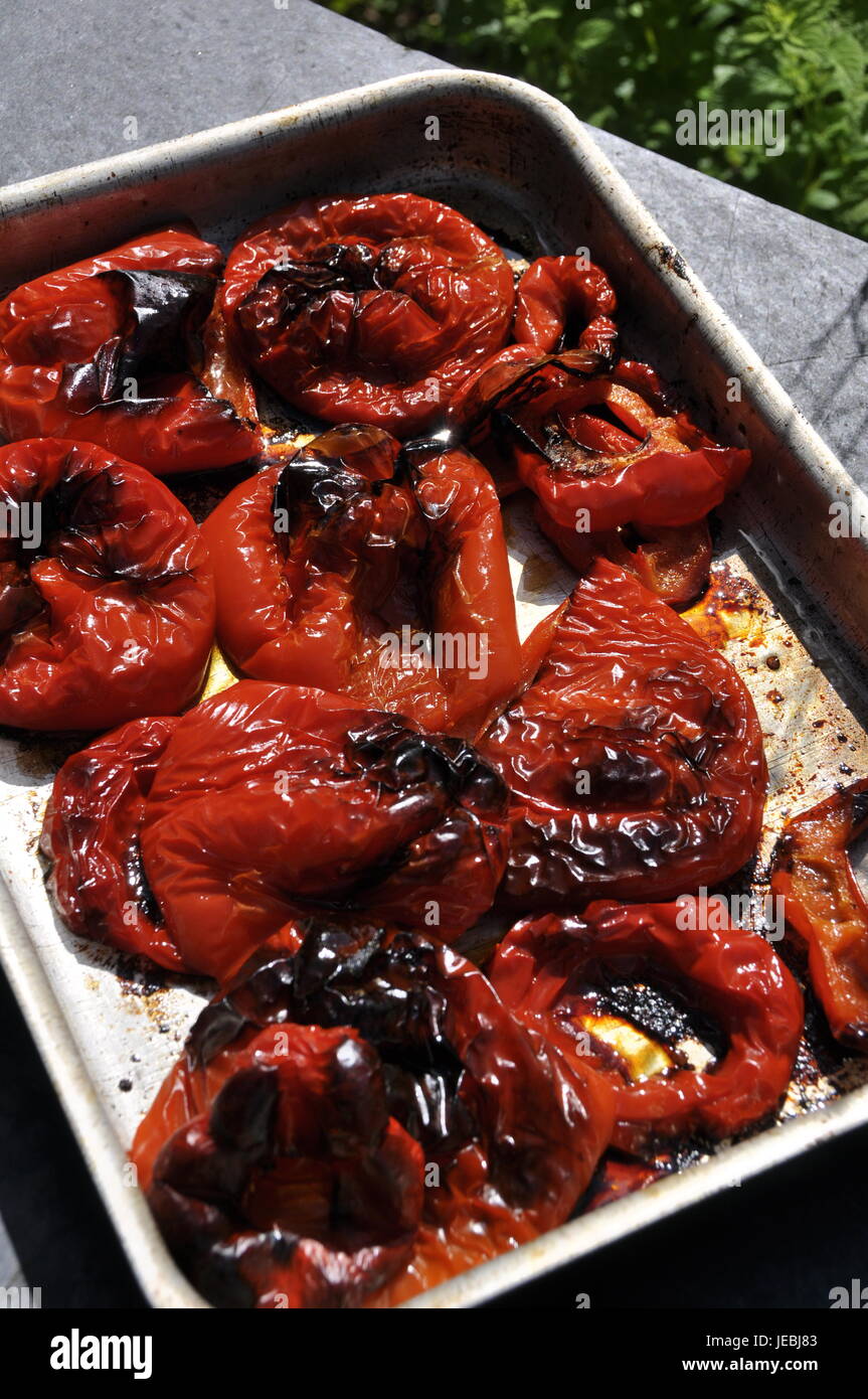 roast red peppers Stock Photo - Alamy