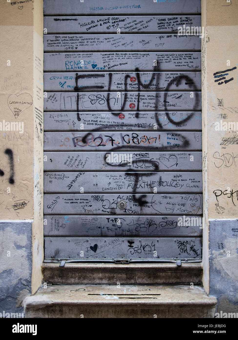 Street wall graffitis in Italy Stock Photo - Alamy