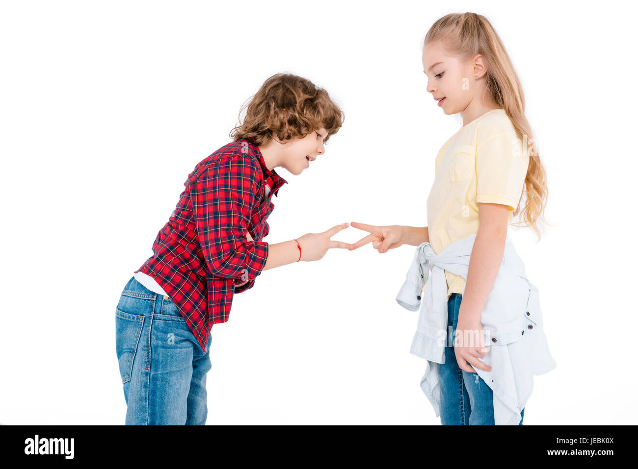 Children playing rock, paper, scissors High Resolution Stock ...