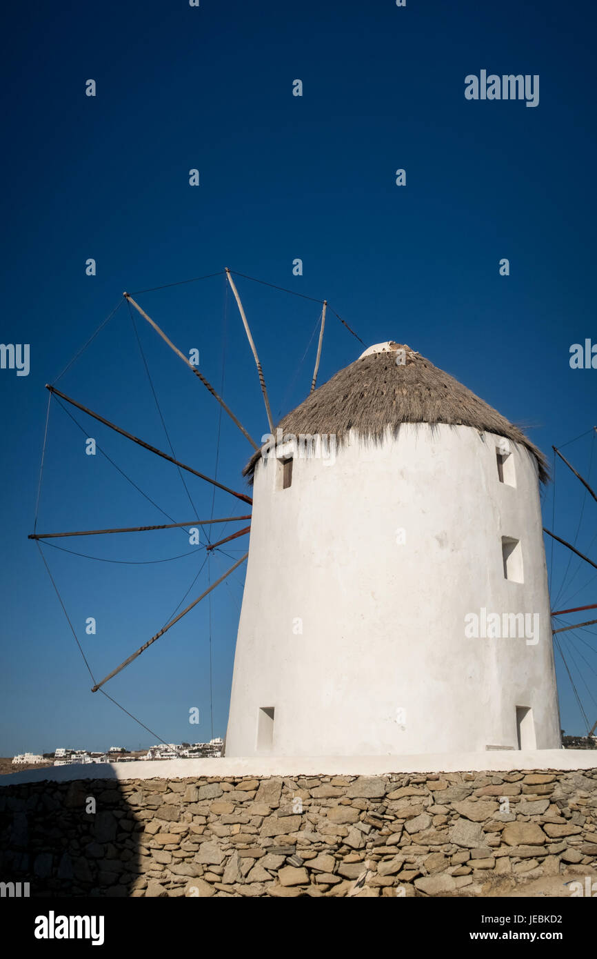 Traditional Windmill of Mykonos Stock Photo - Alamy