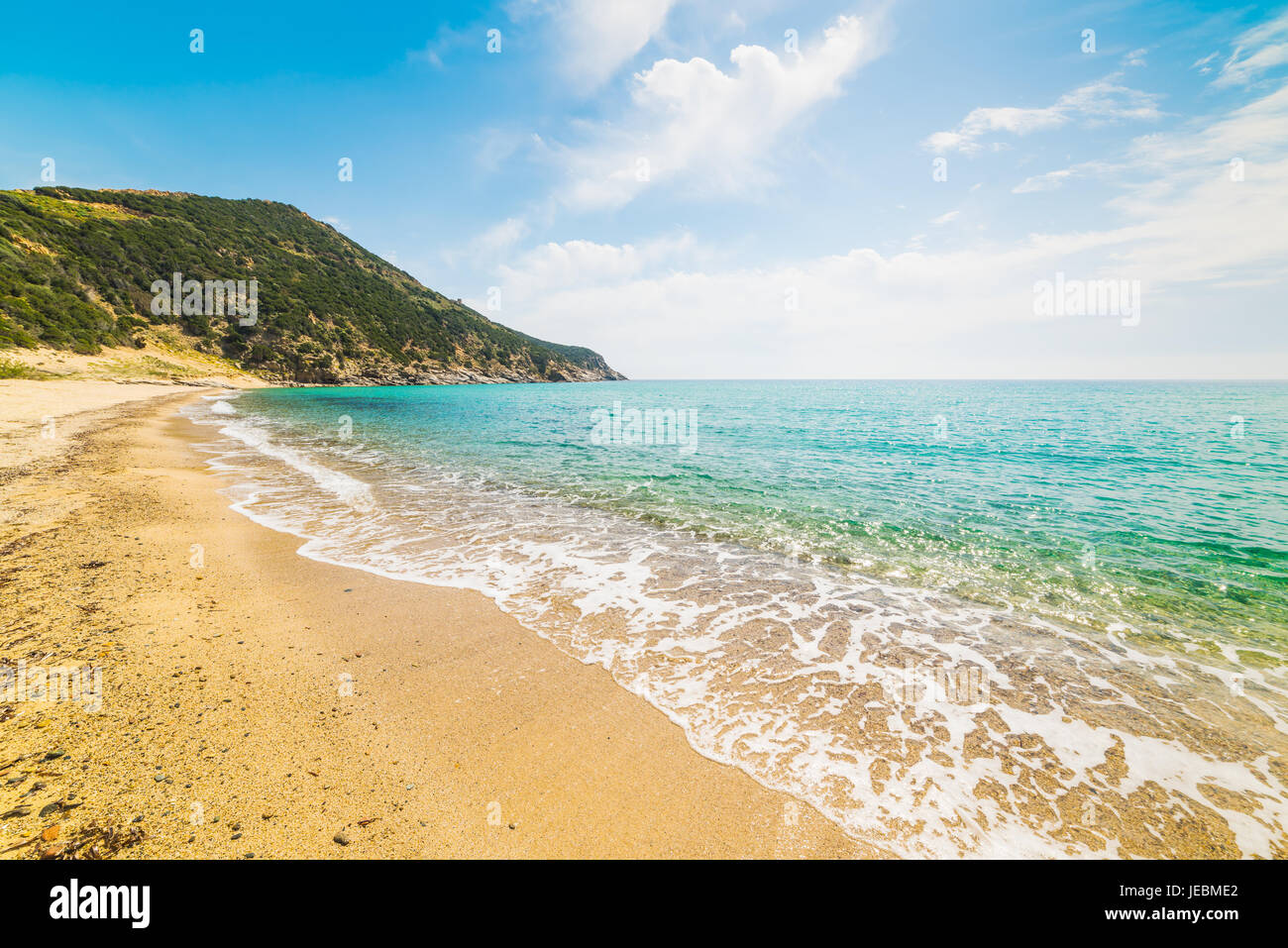 golden shore in Solanas beach, Sardinia Stock Photo - Alamy