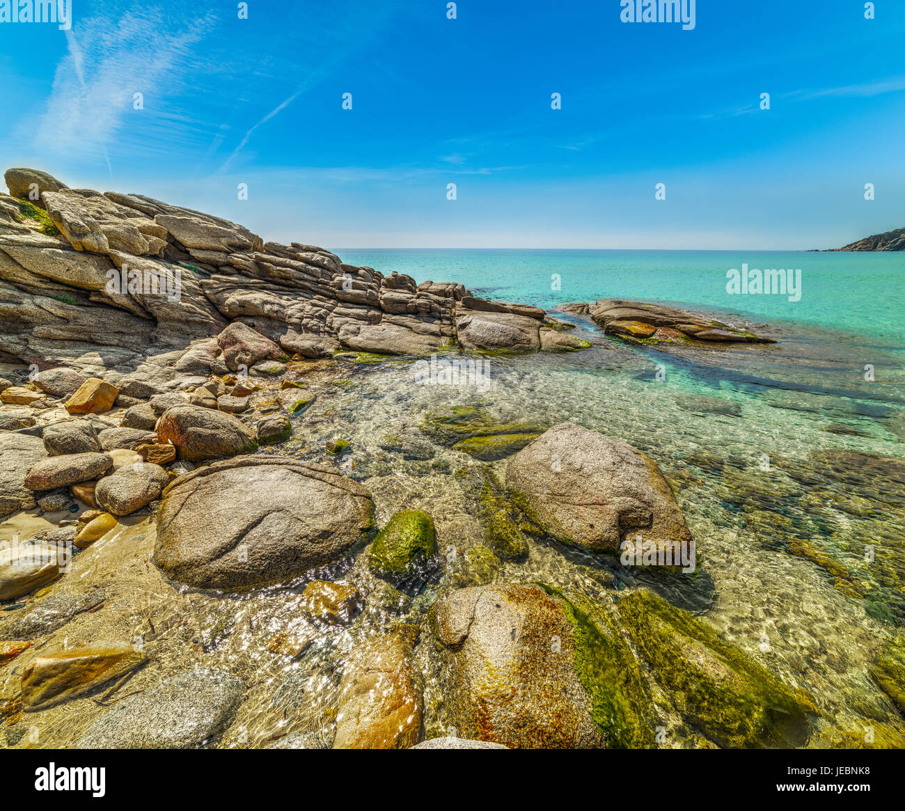 golden shore in Solanas beach, Sardinia Stock Photo - Alamy