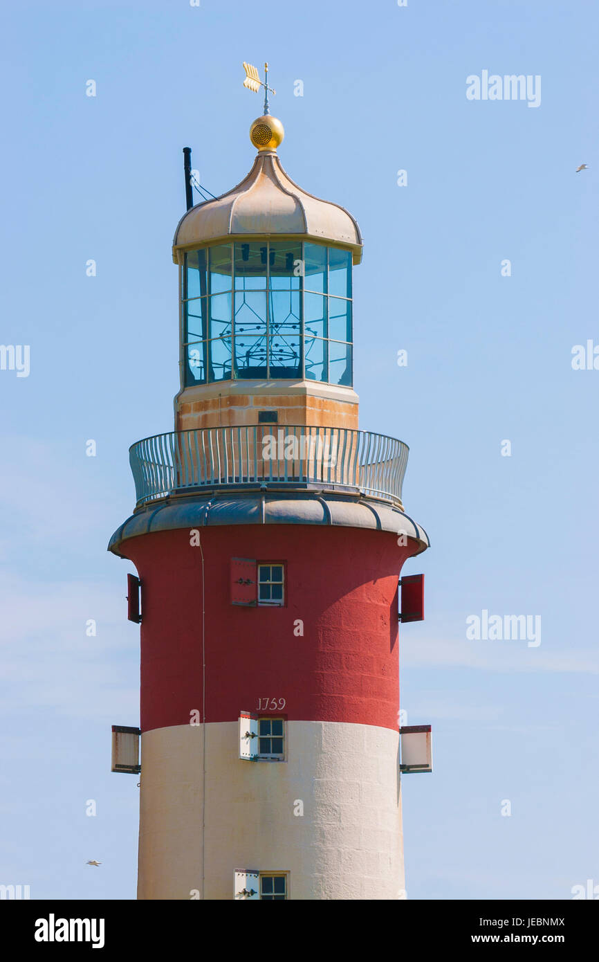 The former Eddystone Lighthouse, Smeaton's Tower lighthouse and ...