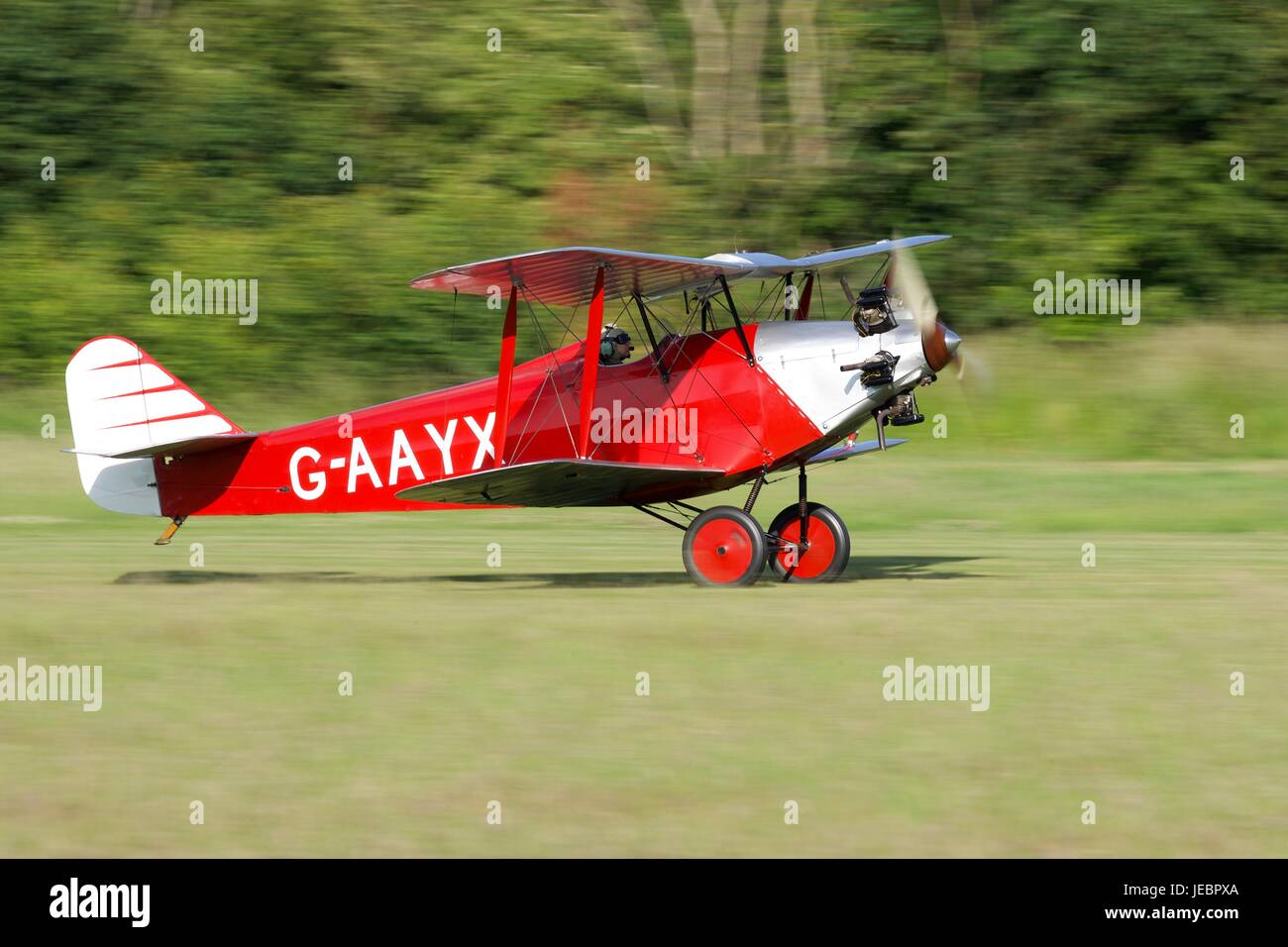 1929 Southern Martlet landing at Old Warden Aerodrome Stock Photo - Alamy