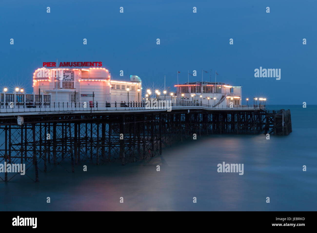 Blue pier hi-res stock photography and images - Alamy