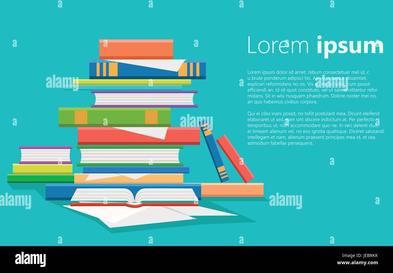 Stack Of Books Vector Illustration Pile Of Books Isolated From
