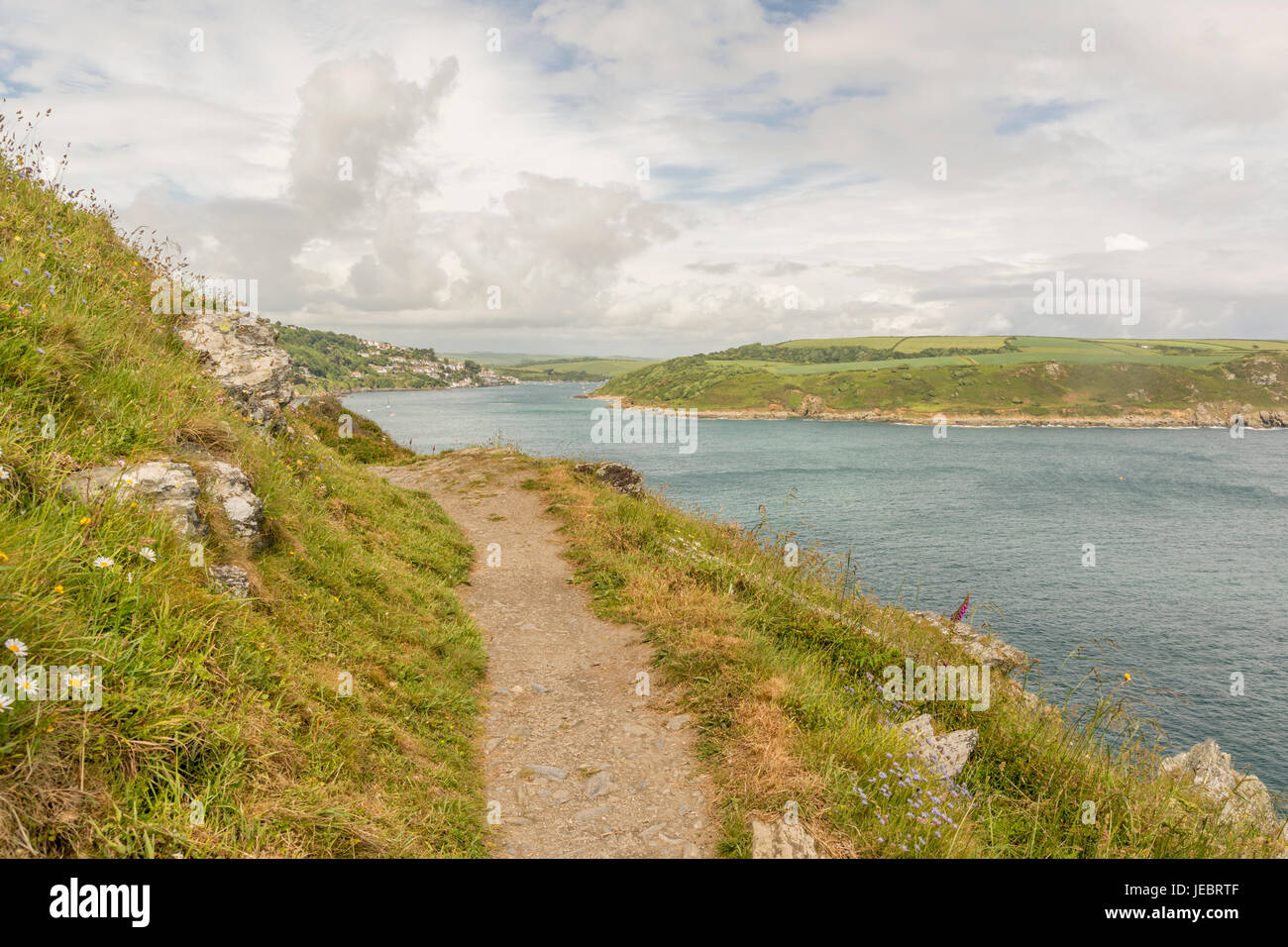 Looking back to Salcombe, Salcombe Harbour, Devon, UK Stock Photo - Alamy
