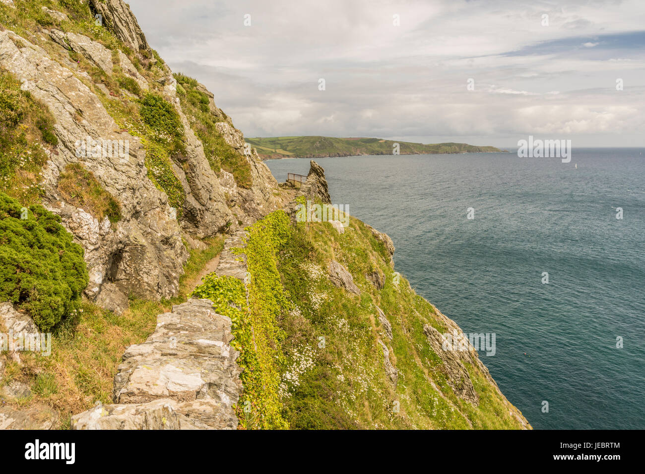 The South West Coast Path close to Sharp Tor, Devon Stock Photo - Alamy