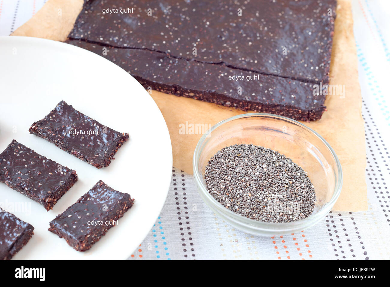 Cacao chia slices Stock Photo - Alamy