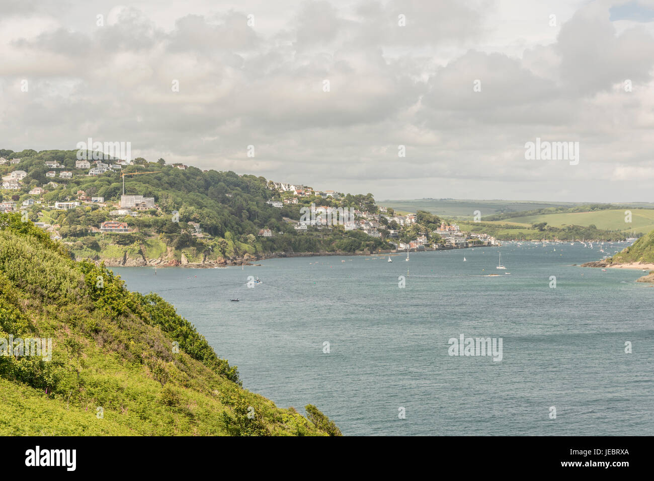 Looking back to Salcombe / Salcombe Harbour, Devon, UK Stock Photo - Alamy