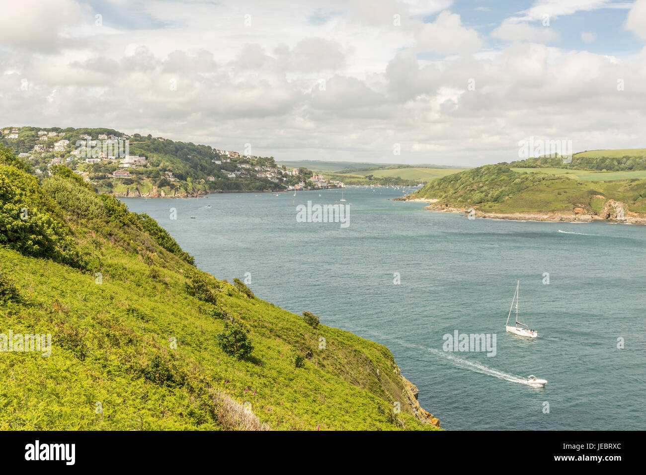 Looking back to Salcombe / Salcombe Harbour, Devon, UK Stock Photo - Alamy
