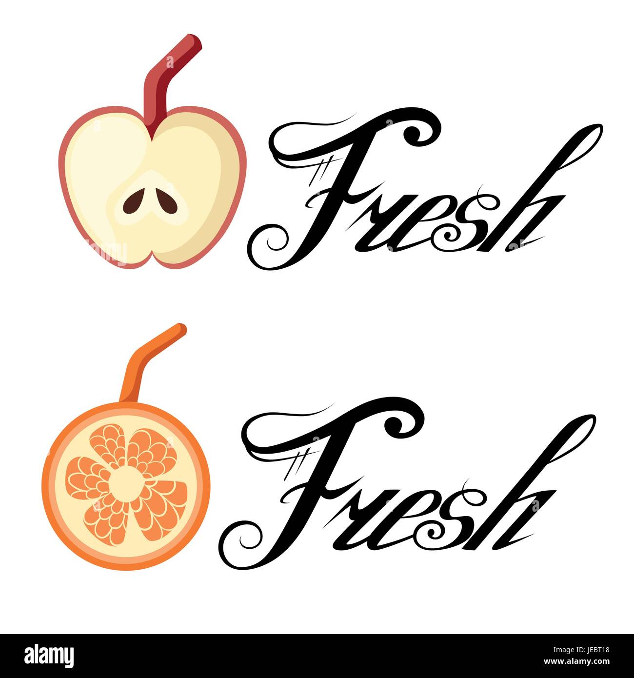 Fresh lettering. Hand drawn vector illustration, design, greeting card ...
